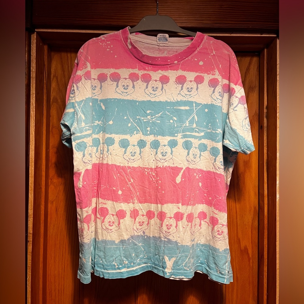 Rare Vintage Disney Mickey Mouse All Over Print T Shi… - Gem